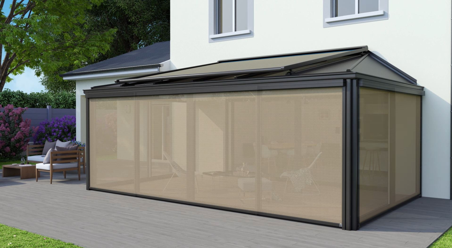 Store pour véranda : vénitien, bateau ou plissé | Franciaflex